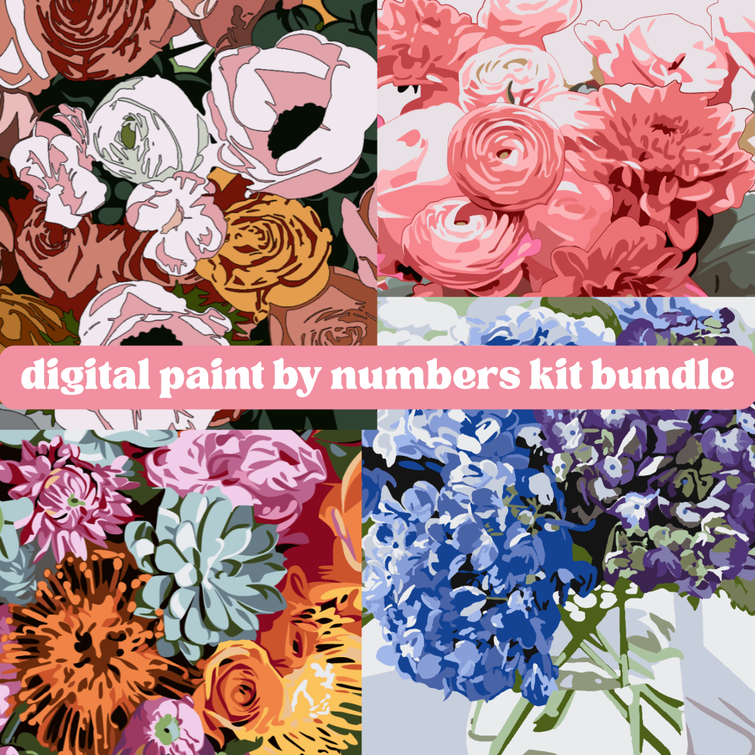 Digital Paint By Number Bundle Kit for Procreate – Pink Picasso Kits