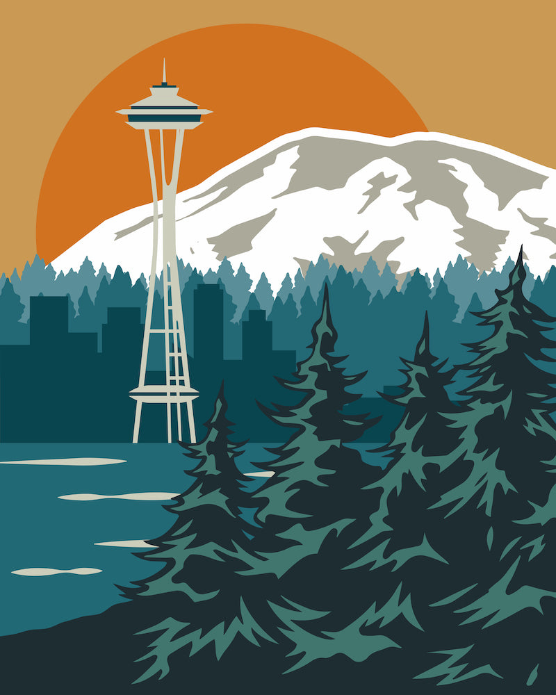 Destination Paint by Numbers Kits | West Coast Best Coast | Pink ...