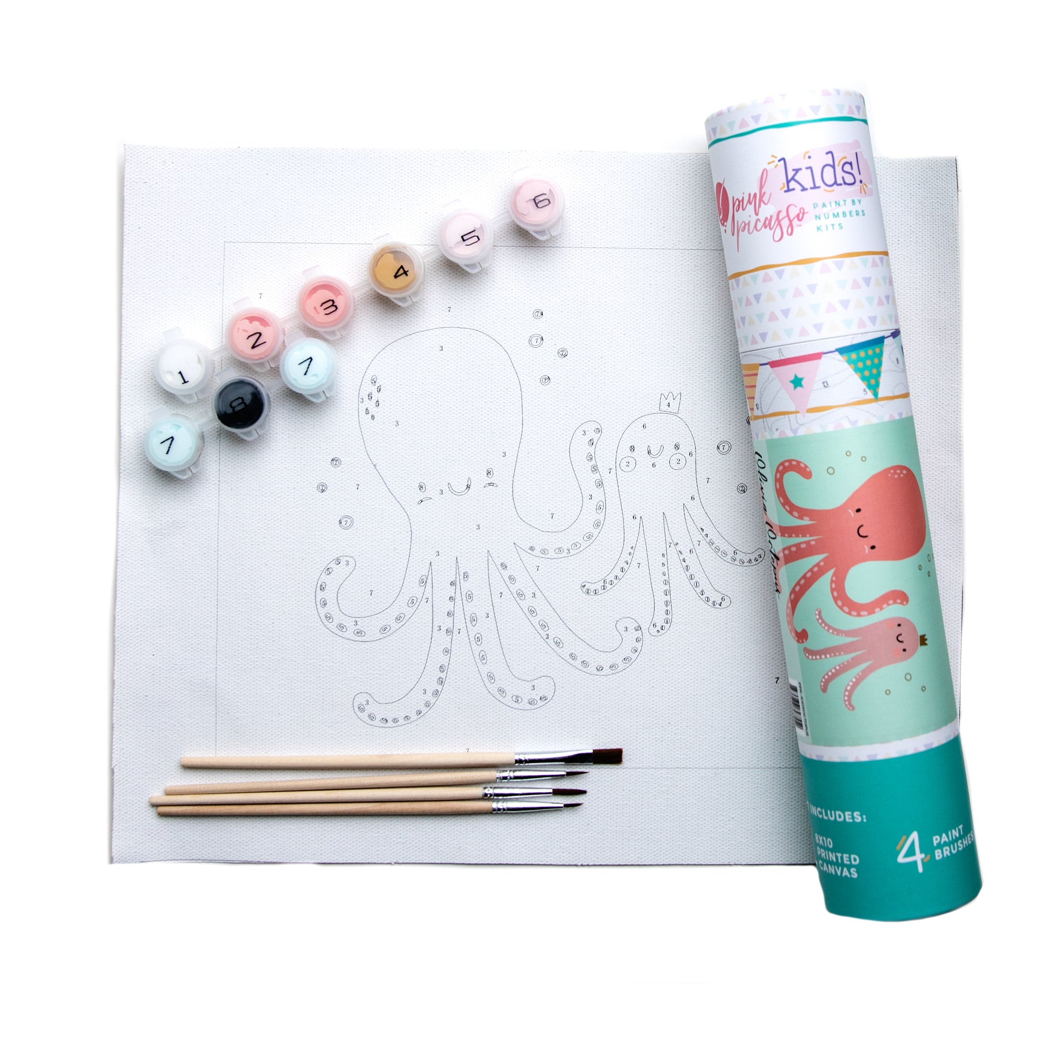 Olivia Octopus | Octopus Art for Kids | Pink Picasso Kits